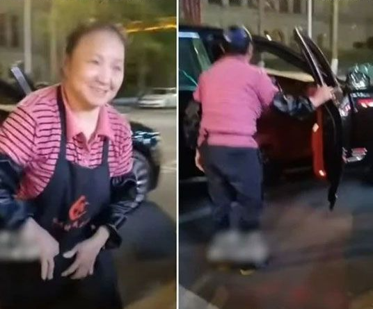 Dishwashing lady goes viral after arriving in Bentley at her restaurant ...