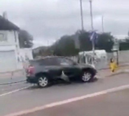 Man survives after being run over twice by two different cars (video)