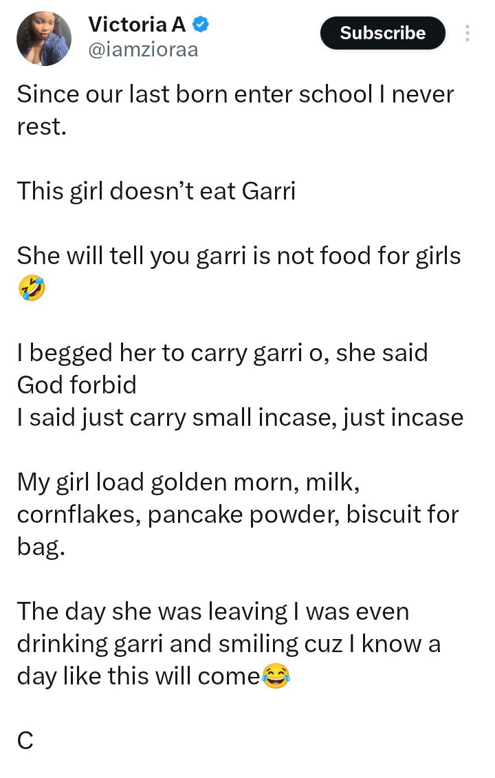 Nigerian lady shares message from her youngest sister who initially ...