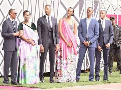Rwanda's First Family sure stand out... see how tall they are!