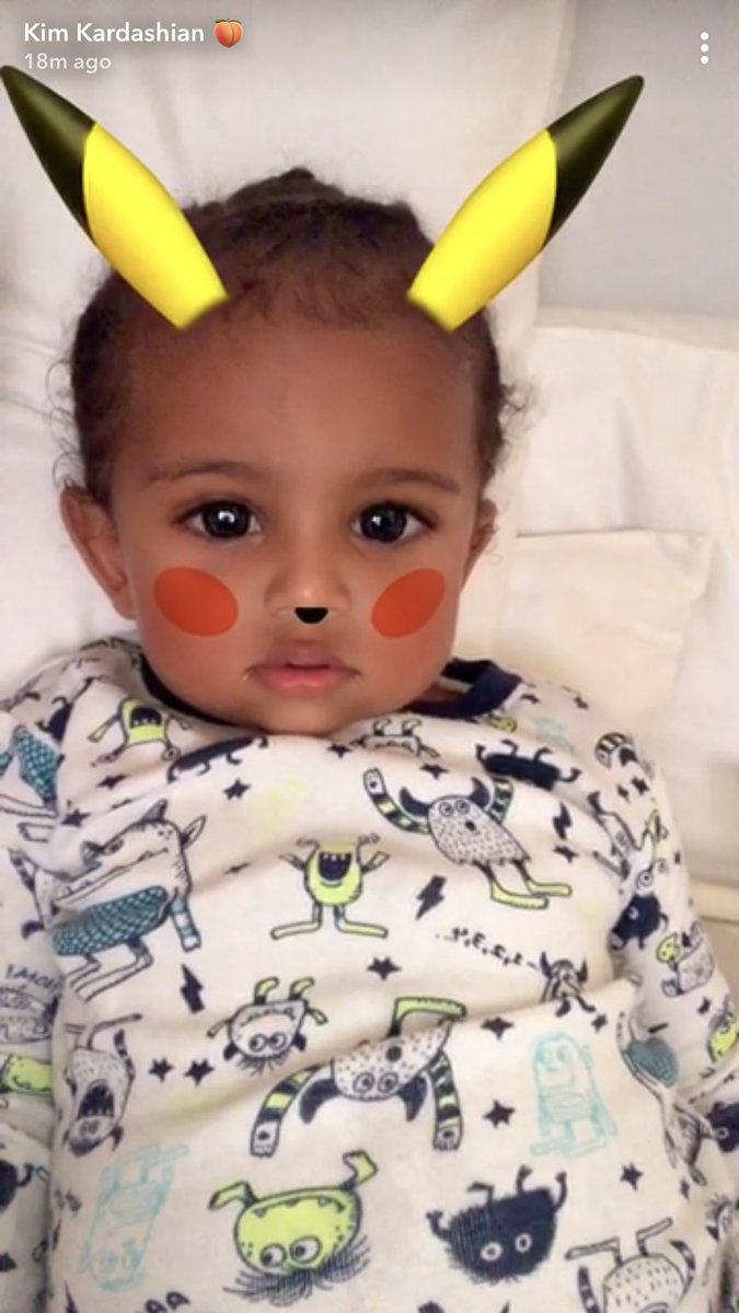 Kim Kardashian shares adorable photos of her kids with Snapchat filters