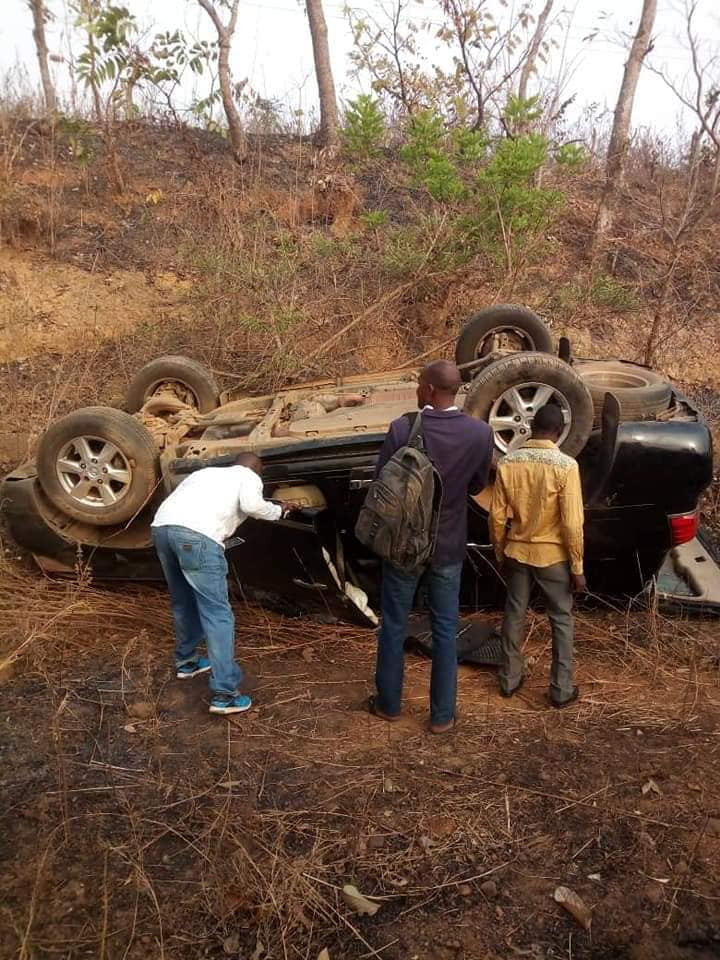 Senator Ahmed Ogembe survives car crash in Kogi State (Photos)