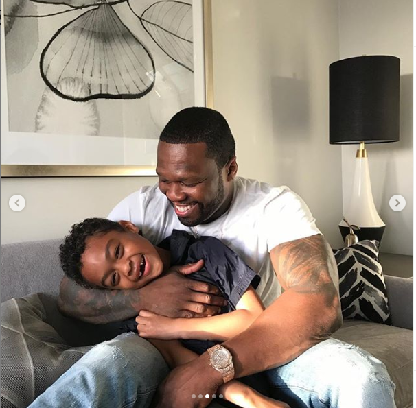 Daddy Duties: Rapper 50 Cent spends good quality time with his younger ...