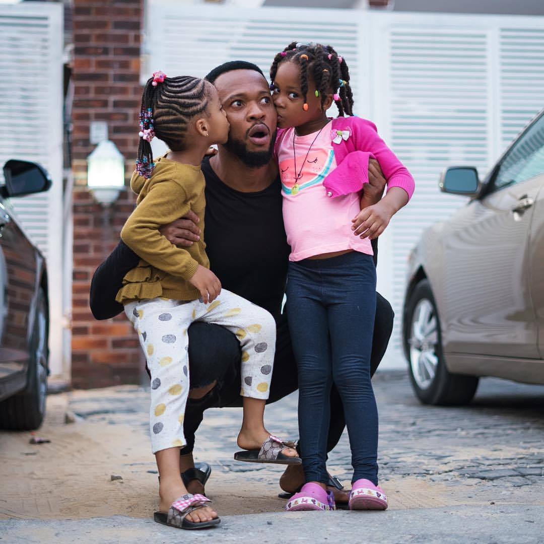 Lovely new photos of Flavour and his daughters