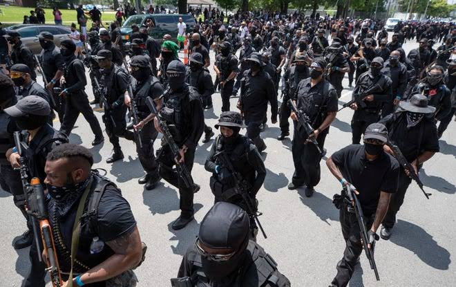 All black group called 'Not F**king Around Coalition' stage protests ...