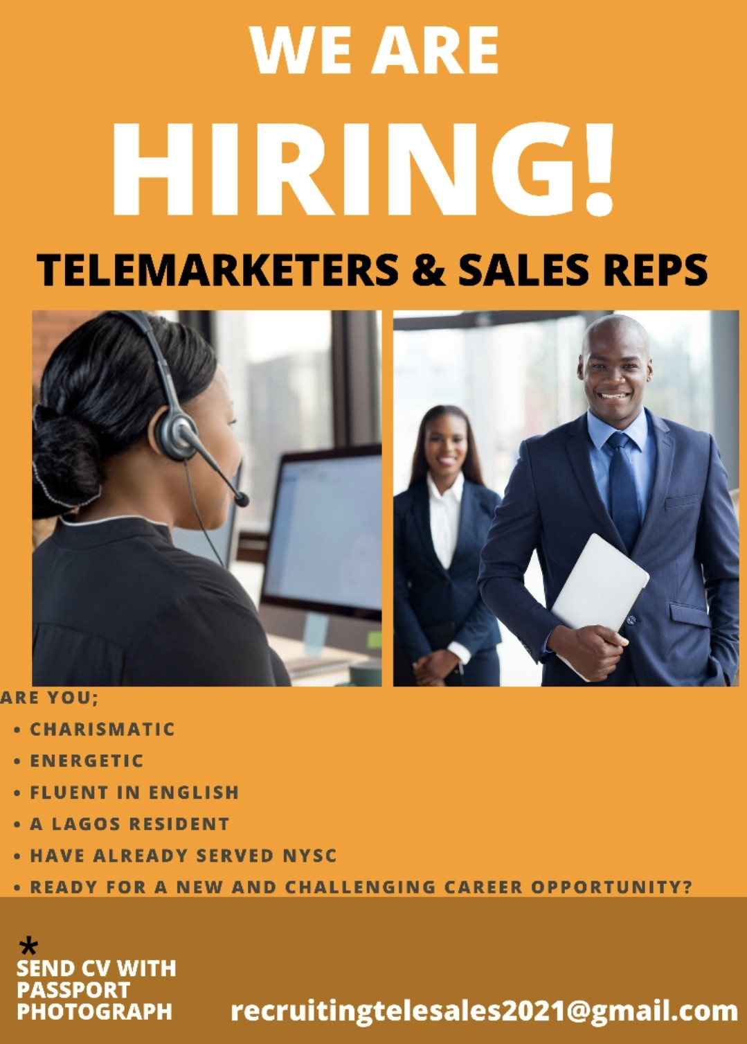 We are Hiring! Telemarketers & Sales Reps