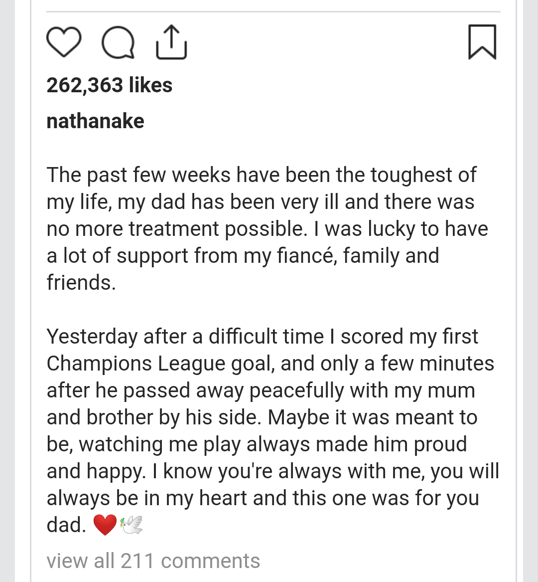 Manchester City defender Nathan Ake reveals his father died moments ...