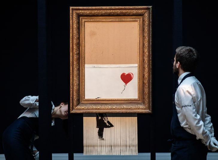 Bansky's shredded painting sells for $25m