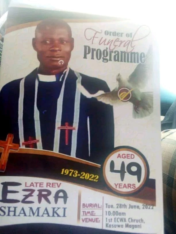 ECWA pastor killed by bandits laid to rest in Kaduna, wife still in ...