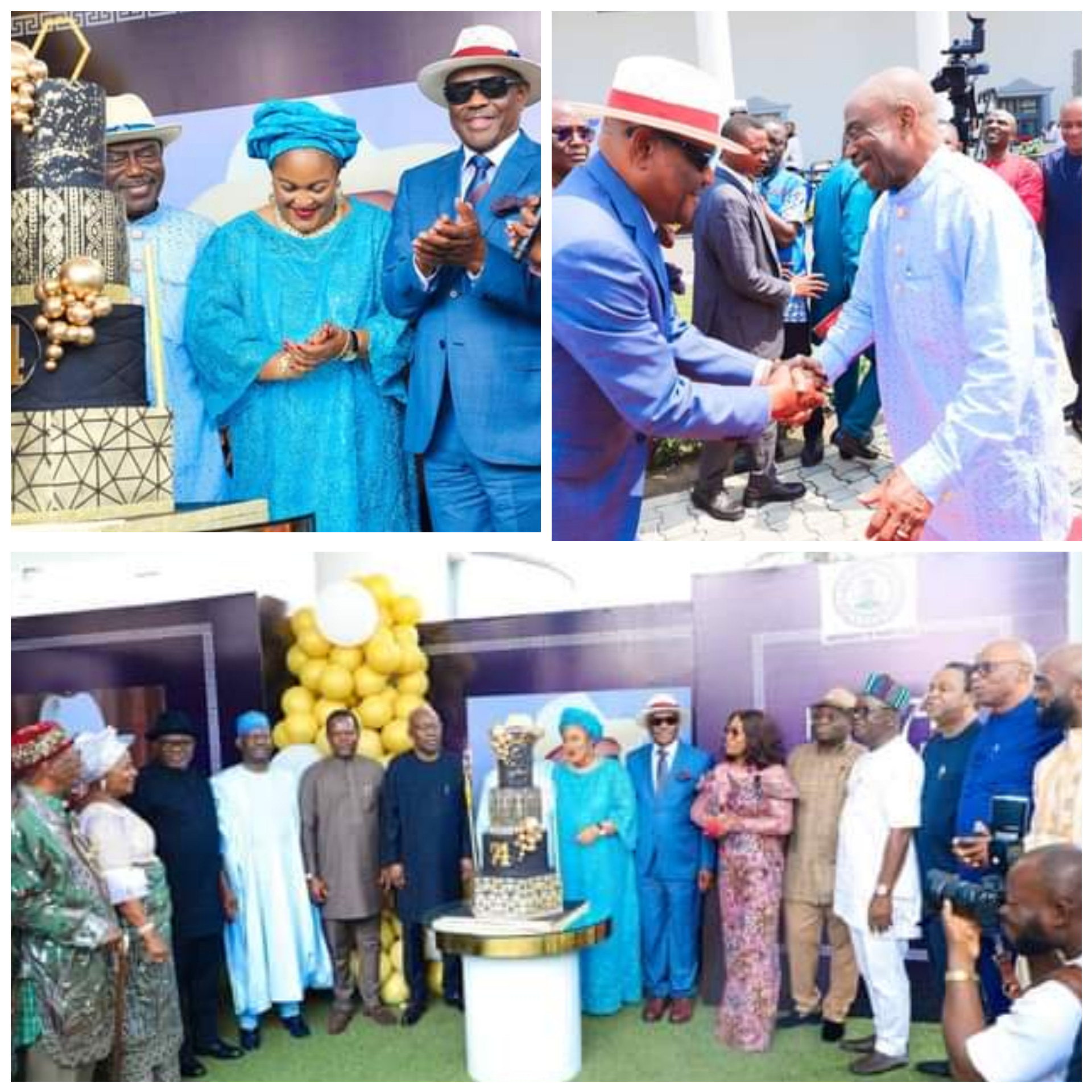 Governor Wike gifts Peter Odili a mansion on 74th birthday