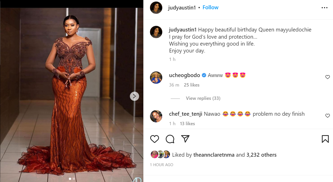 Yul Edochie and his second wife Judy celebrate his first wife May on ...