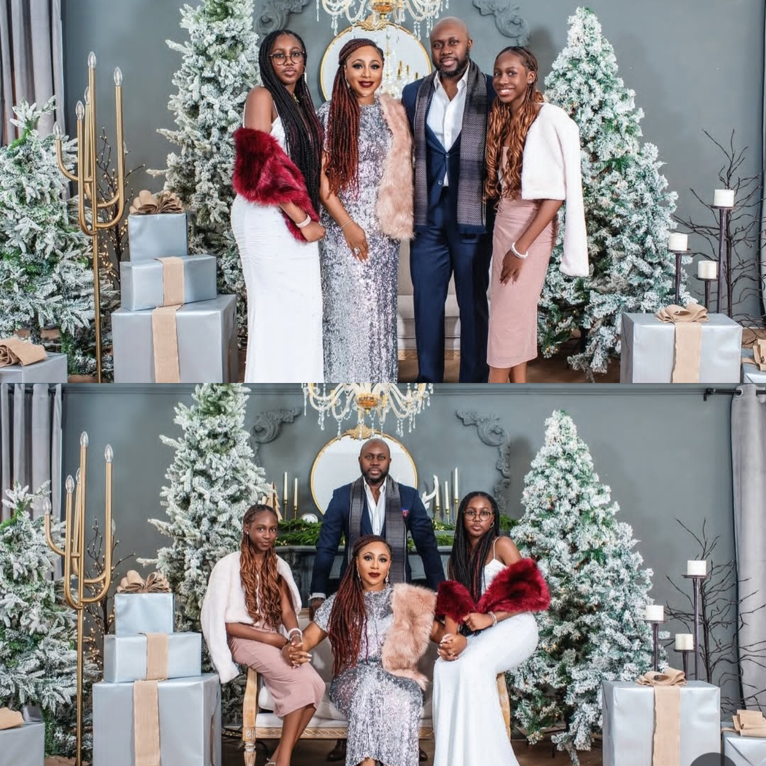Dakore Egbuson-Akande releases rare family photos to mark Christmas