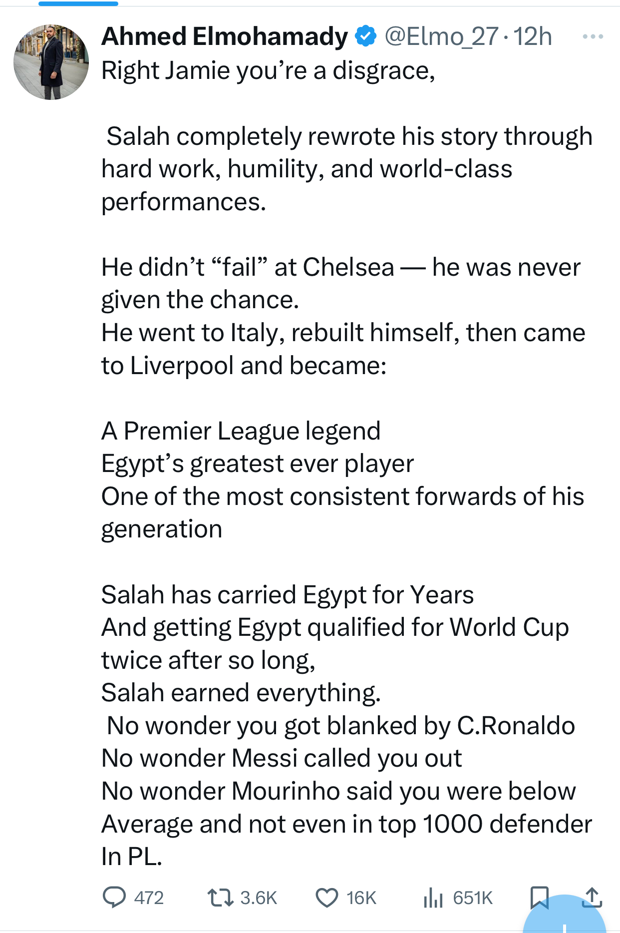 “You’re a disgrace, no wonder you were blanked by Cristiano Ronaldo ...