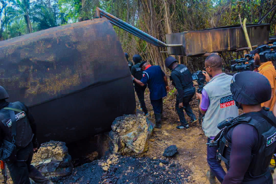 Five suspects arrested as NSCDC uncovers massive illegal oil bunkering ...