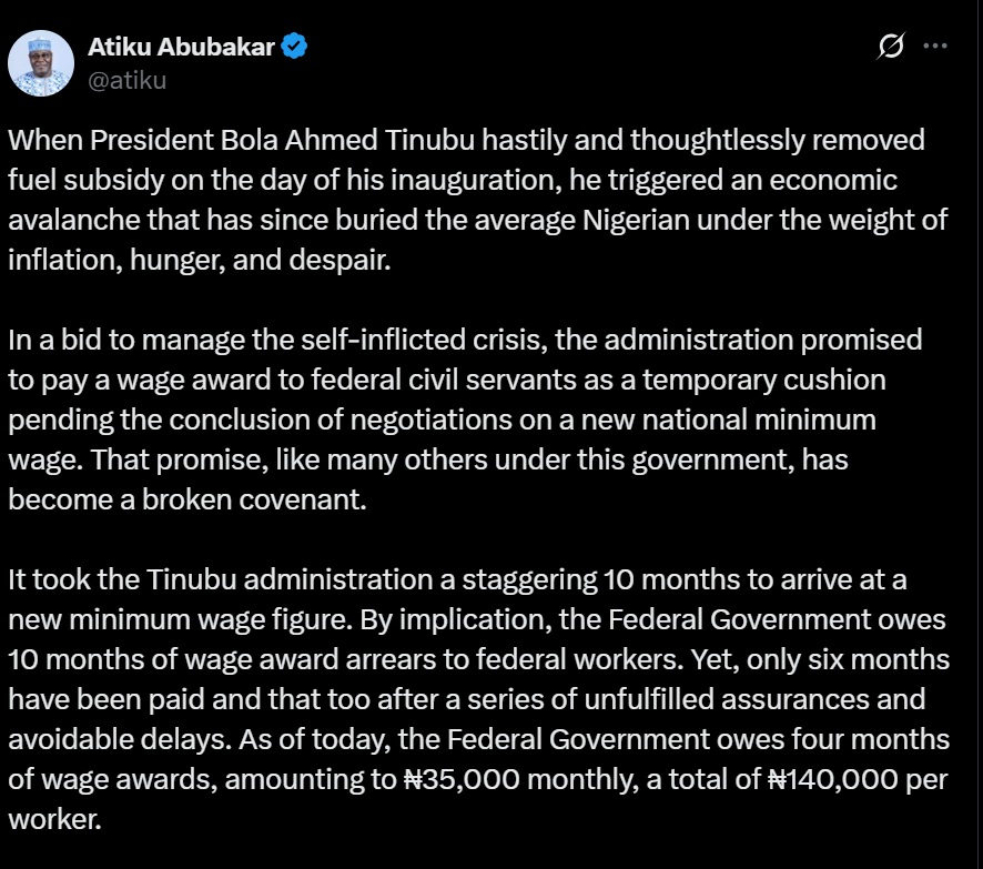 Tinubu’s hasty and thoughtless removal of subsidy set the stage for the ...