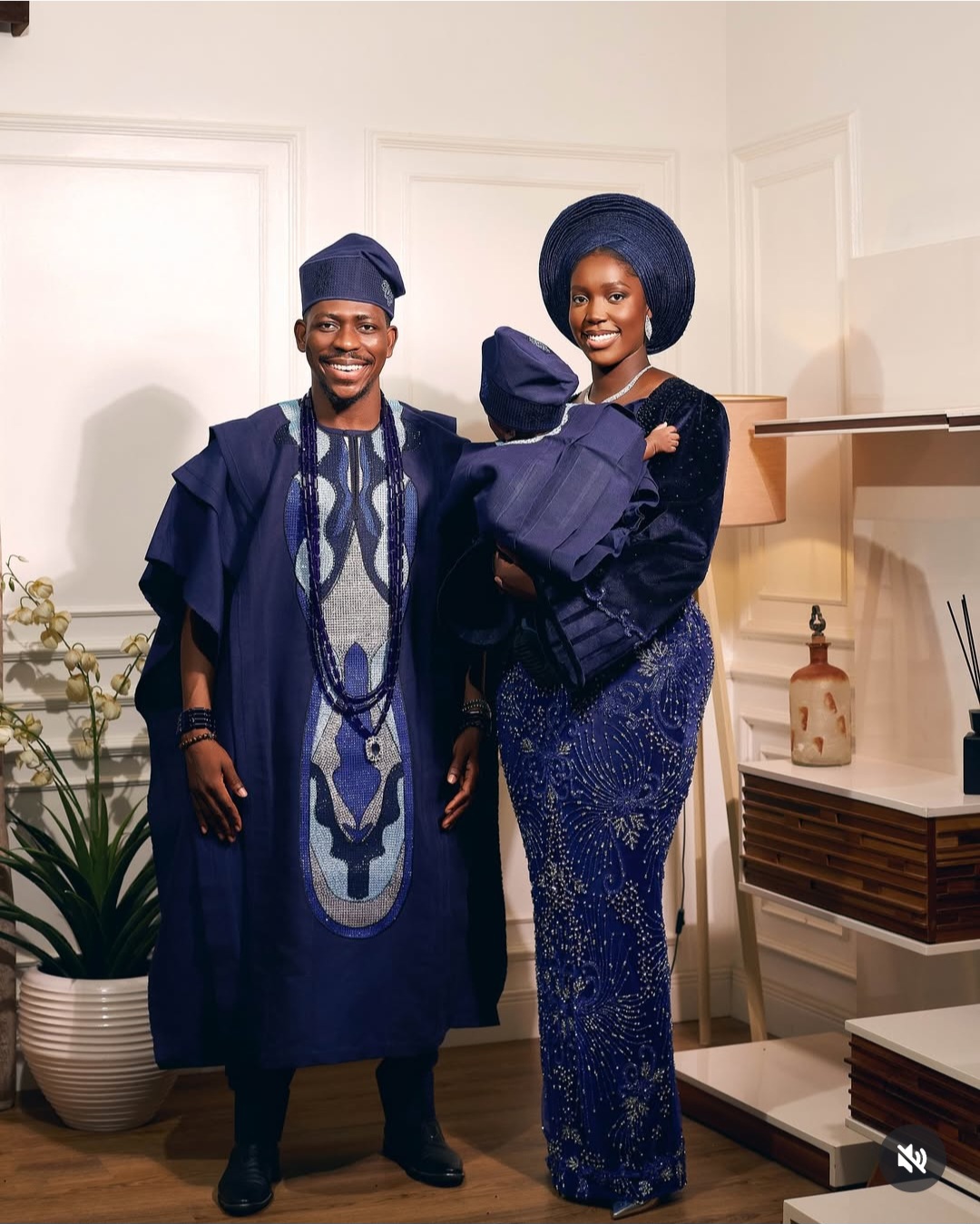 Singer Moses Bliss and wife Marie Bliss dedicate their son in church ...