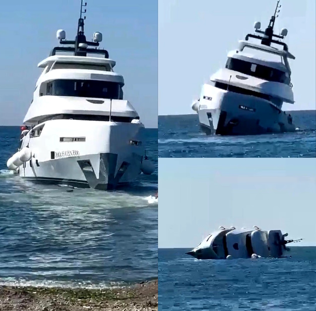 Moment brand new $940,000 luxury yacht sinks 15 minutes after being ...
