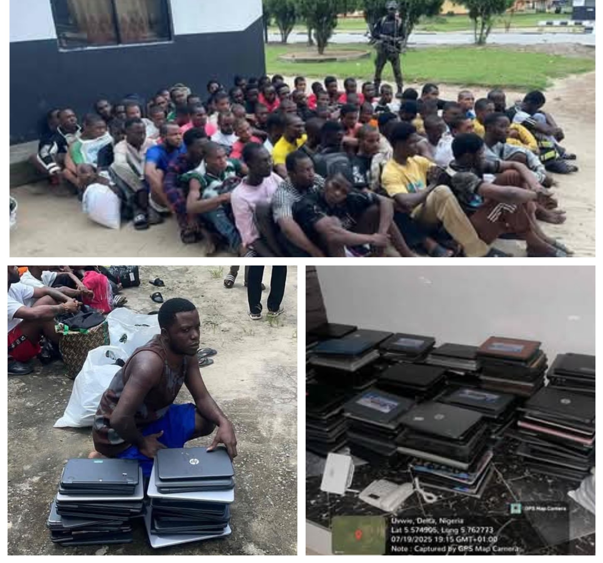 183 suspected internet fraudsters arrested as Nigerian Army raids 'Yahoo training centre' in Delta