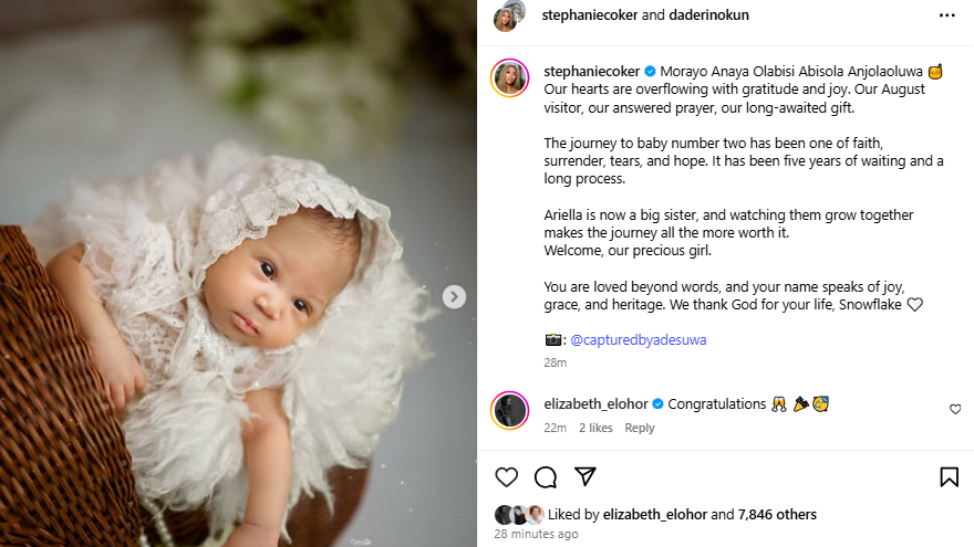 Media personality Stephanie Coker-Aderinokun and husband welcome their ...