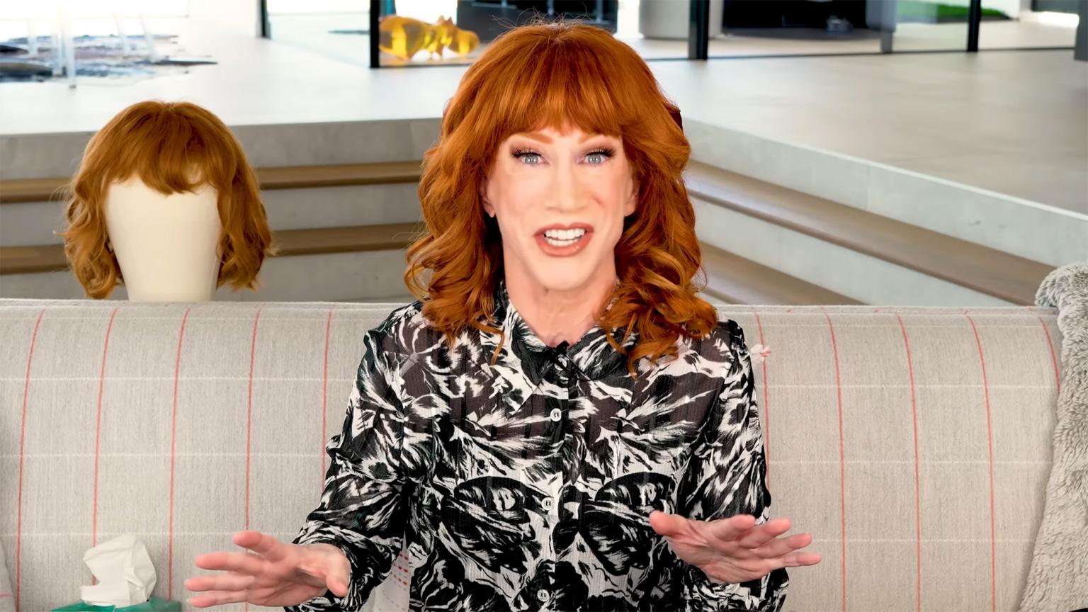 Kathy Griffin looks unrecognisable as she steps out wearing her natural hair in LA