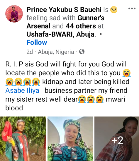 Family, friends demand justice for woman kidnapped and killed in Abuja